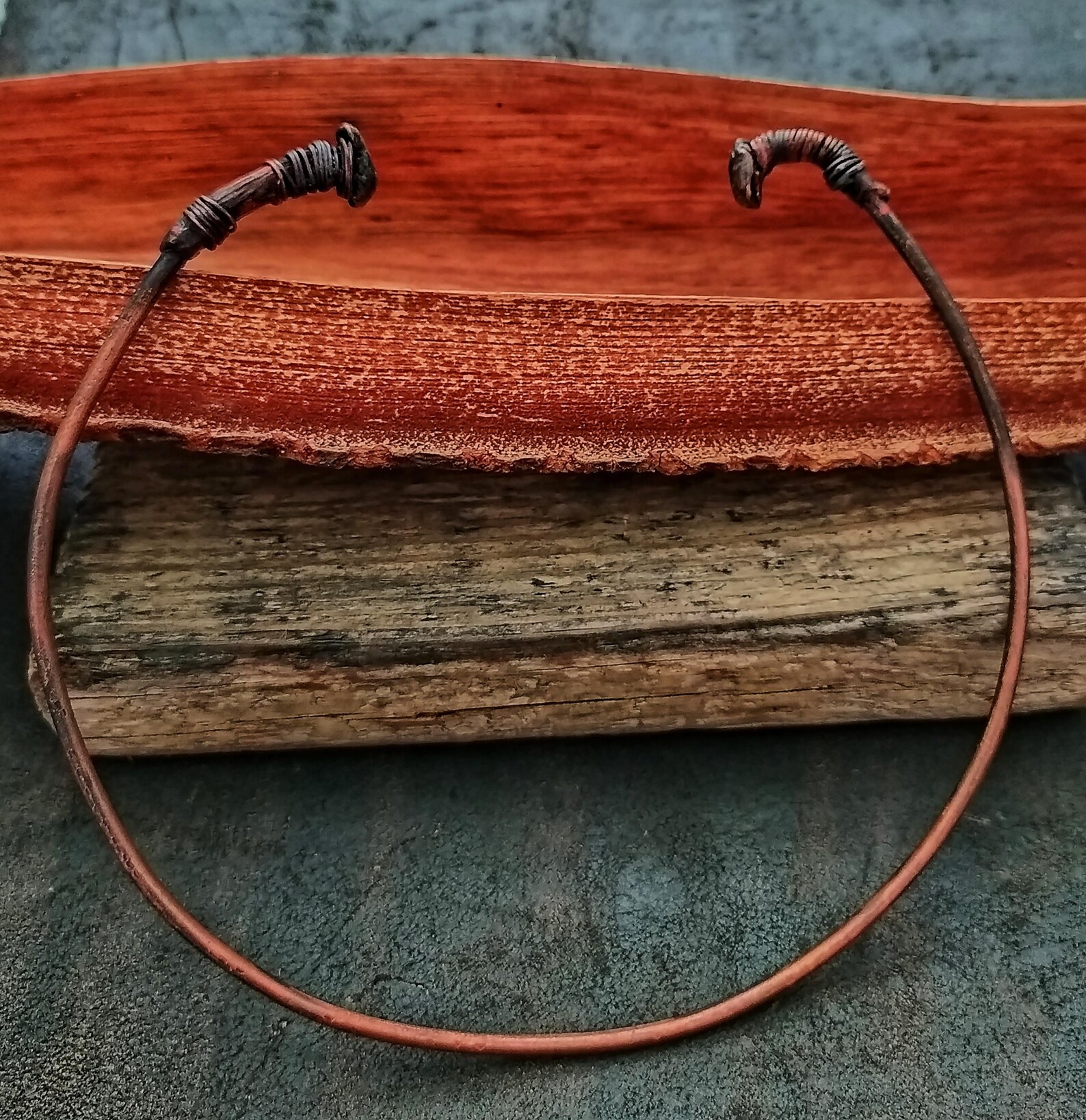 Torc Necklace Copper Choker Necklace Copper Torc Necklace Copper Torque ...