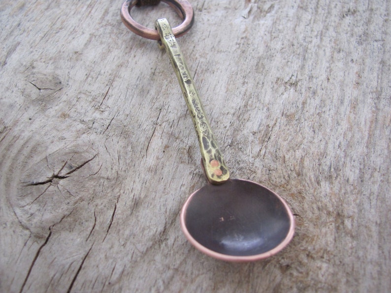Spoon Necklace Mini Spoon Pendant Copper Spoon Forged Necklace Spoon ...