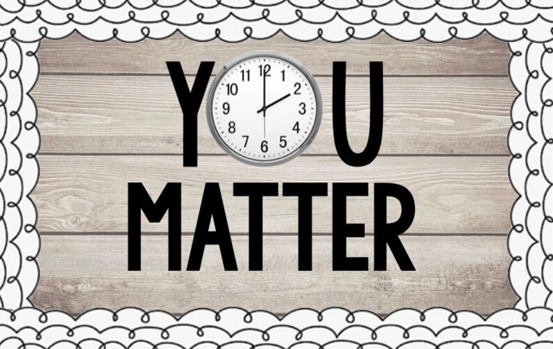 DIGITAL YOU MATTER, Clock Decor, Classroom Decorations, Wall Letters ...