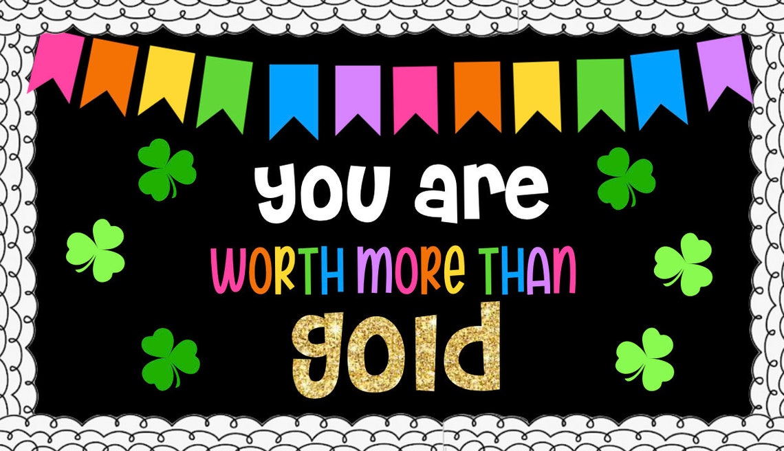 St. Patricks Day Bulletin Board Kit Digital Download DIY | Etsy