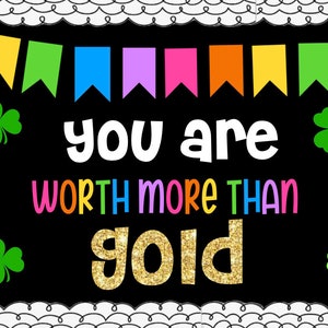 St. Patrick's Day Bulletin Board Kit: Shamrock Decor (digital Download ...