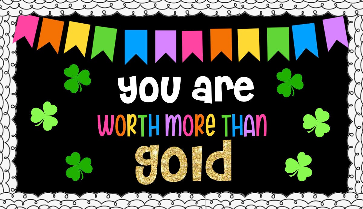 St. Patricks Day Bulletin Board Kit Digital Download DIY | Etsy