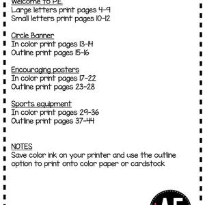 PE Bulletin Board Kit: Sports Theme Decor (printable PDF) - Etsy