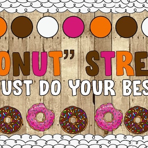 Donut Stress Printable Bulletin Board: Teacher Decor (digital Download ...