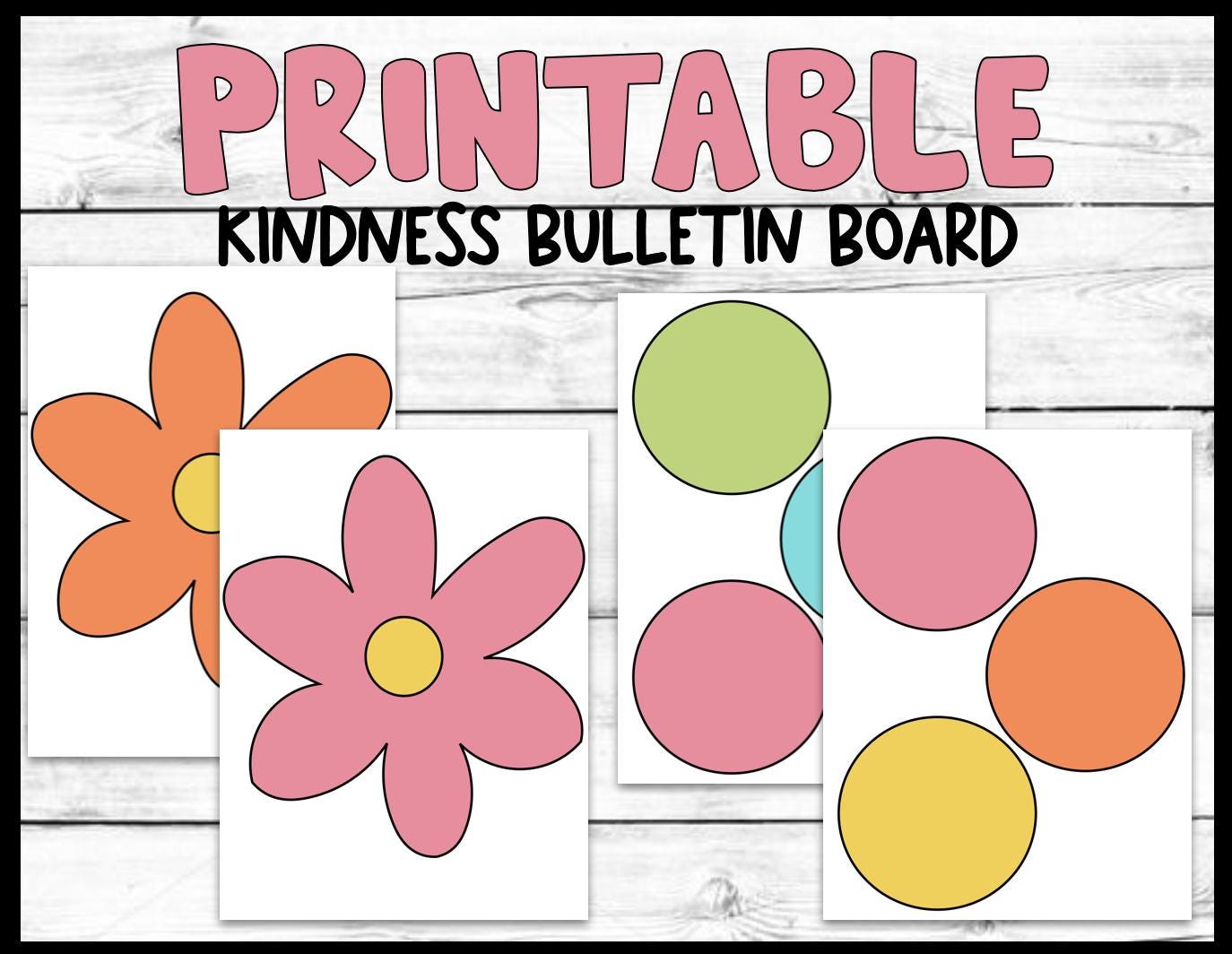 Be Kind Printable Bulletin Board, Digital File, Back to School ...
