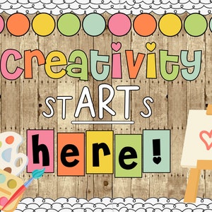 Art Room Bulletin Board Kit: Creativity Decor (digital Download, PDF ...