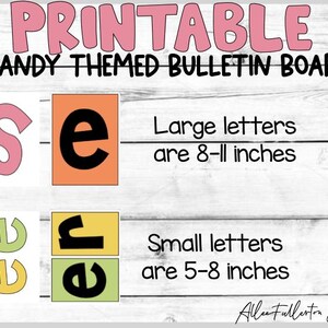 Candy Theme Bulletin Board Kit: "sweet Things Happen Here" (digital ...