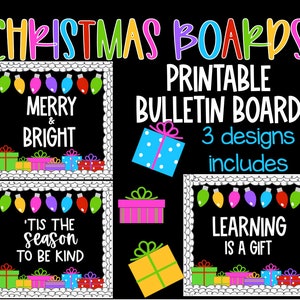 Colorful Christmas Bulletin Board Kit: Classroom Decor (digital ...
