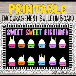 Cupcake Bulletin Board, Back to School, Birthday Decor - Etsy