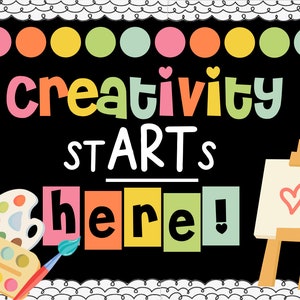Art Room Bulletin Board Kit: Creativity Decor (digital Download, PDF ...