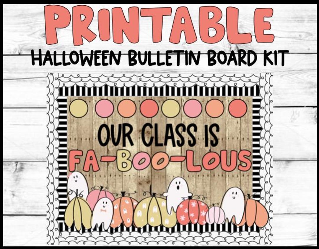 Halloween Bulletin Board Kit: Faboolous Classroom Decor (digital ...