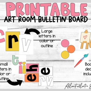 Art Room Bulletin Board Kit: Creativity Decor (digital Download, PDF ...