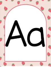 Strawberry Alphabet Posters: Elementary Font (digital Download) - Etsy