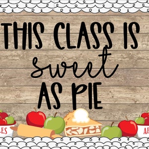 Sweet as Pie Bulletin Board Kit, Apple Themed, Printable Bulletin Board ...