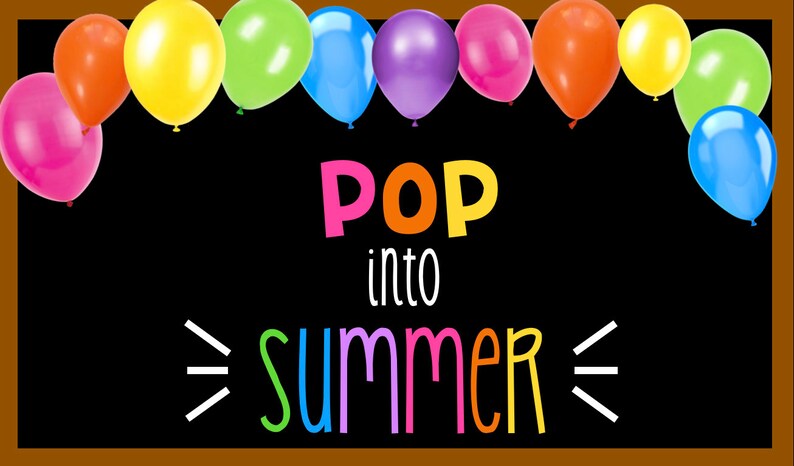 Pop Into Summer DIGITAL Bulletin Board Teacher Decor DIY | Etsy