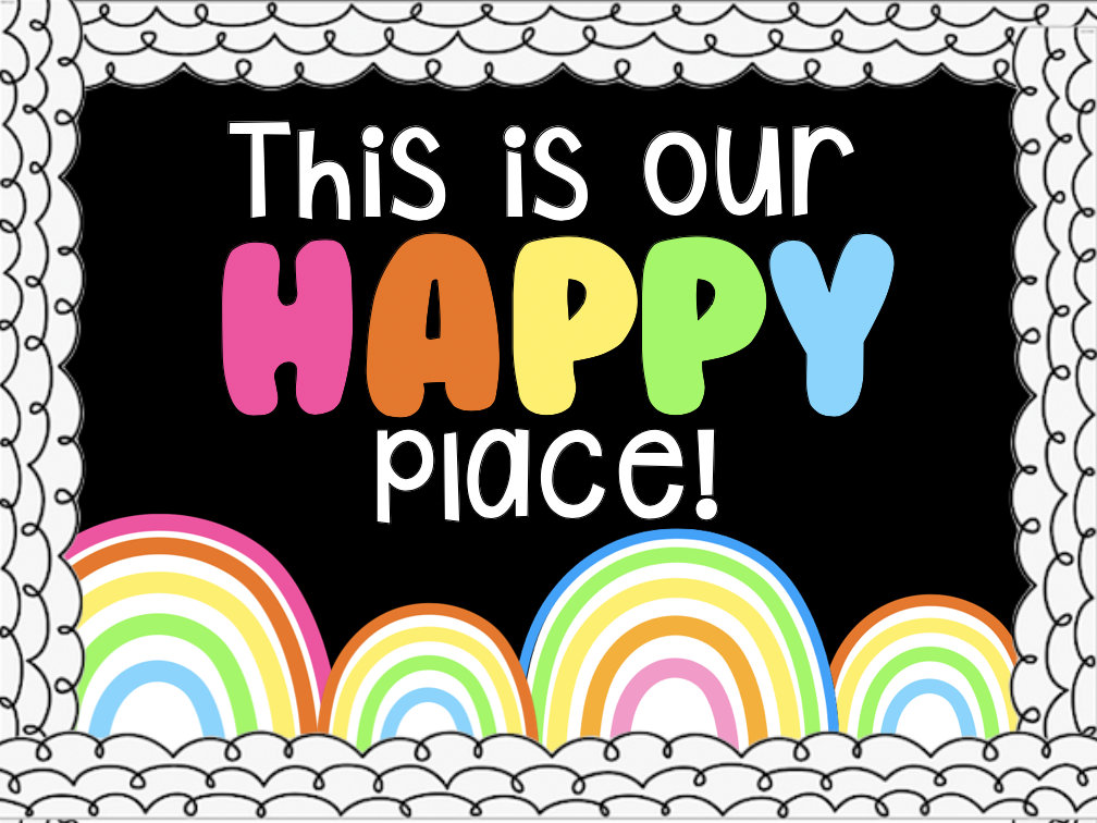 This is Our Happy Place DIGITAL Bulletin Board, Printable Bulletin ...