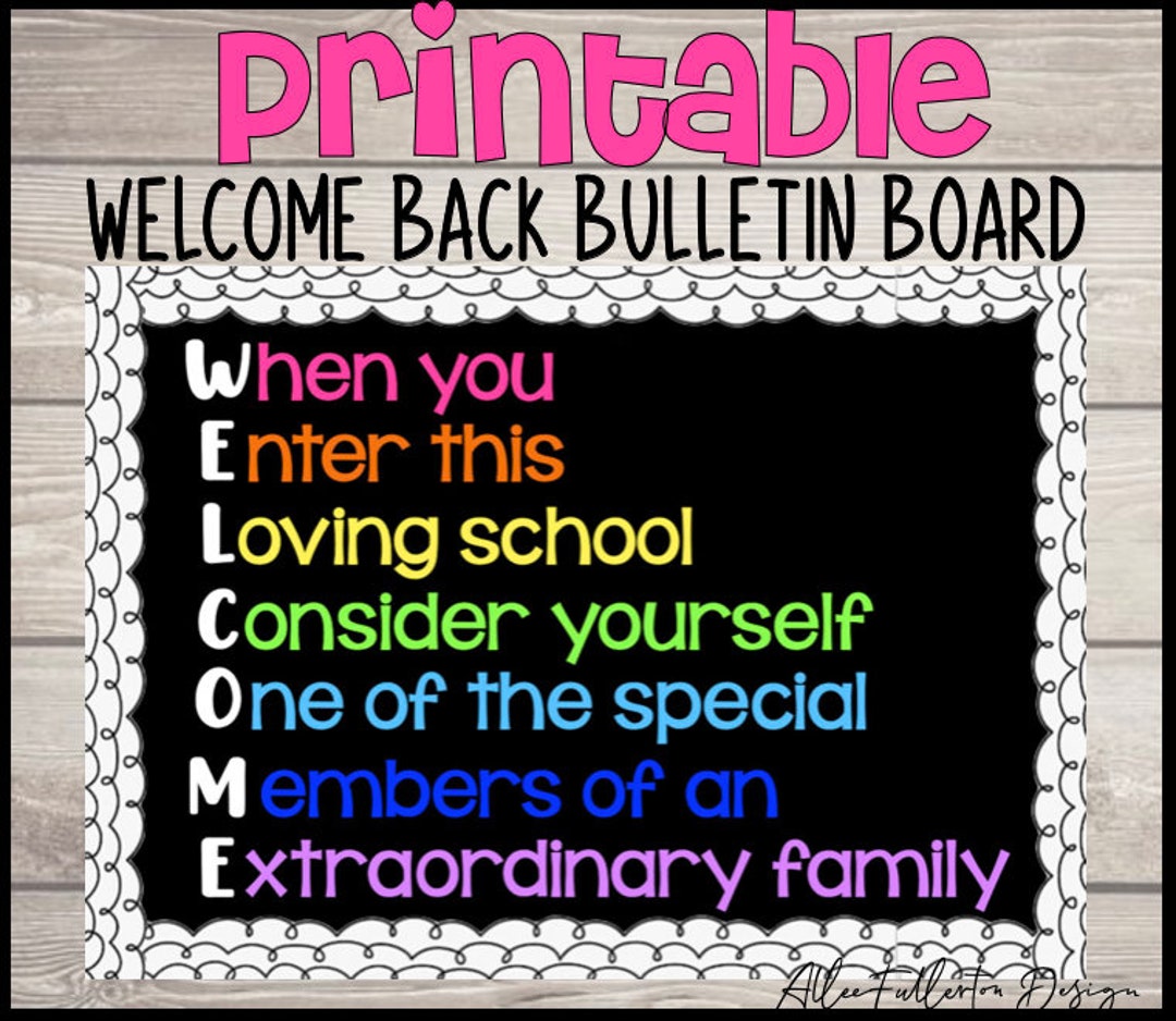 Welcome Bulletin Board, You Are Extraordinary, Printable Bulletin Board ...