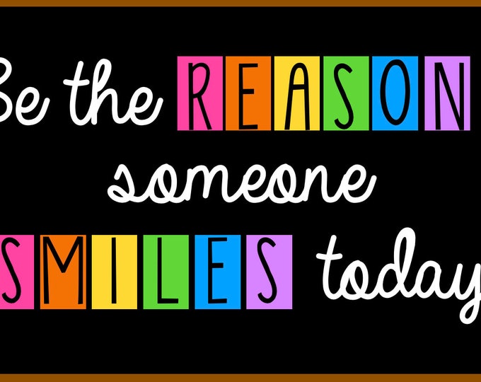 Be the Reason Someone Smiles Today Digital Bulletin Board - Etsy