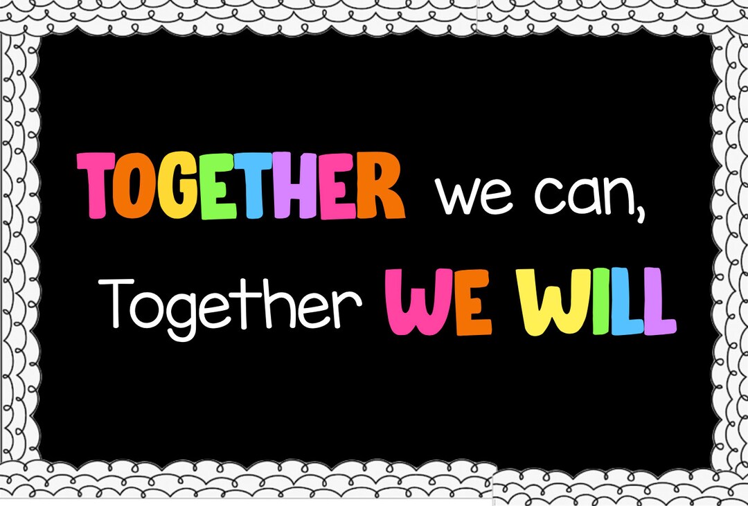 Together We Can Bulletin Board: Back to School Decor - Etsy