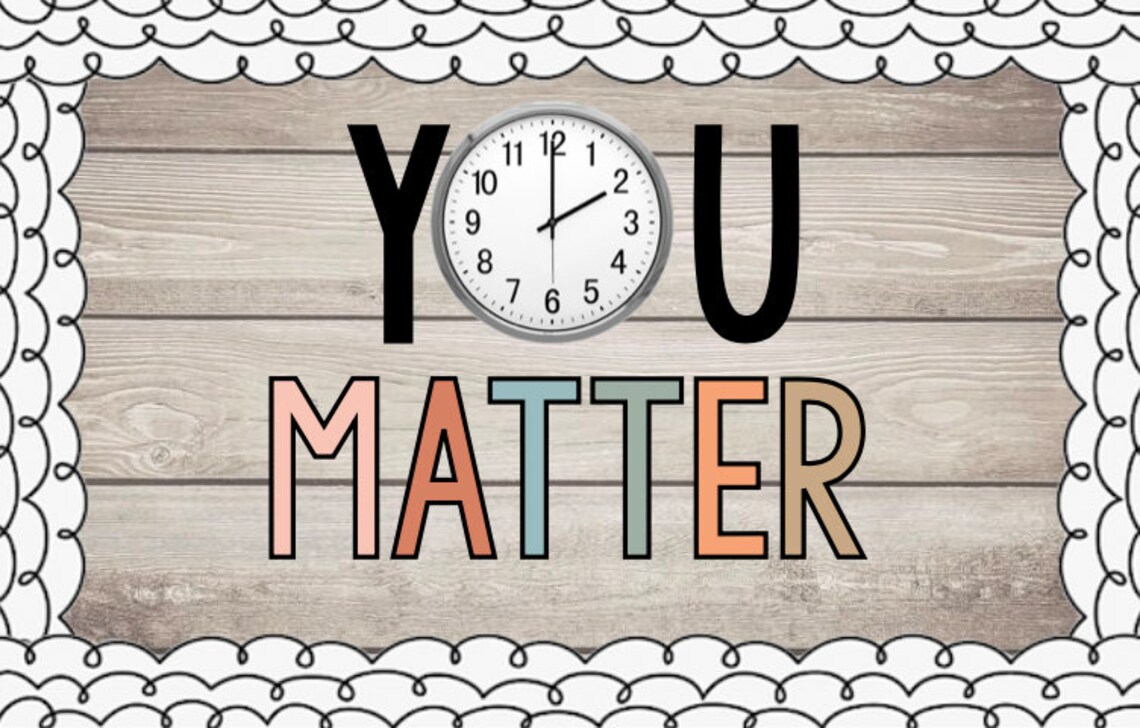 DIGITAL YOU MATTER, Clock Decor, Classroom Decorations, Wall Letters ...
