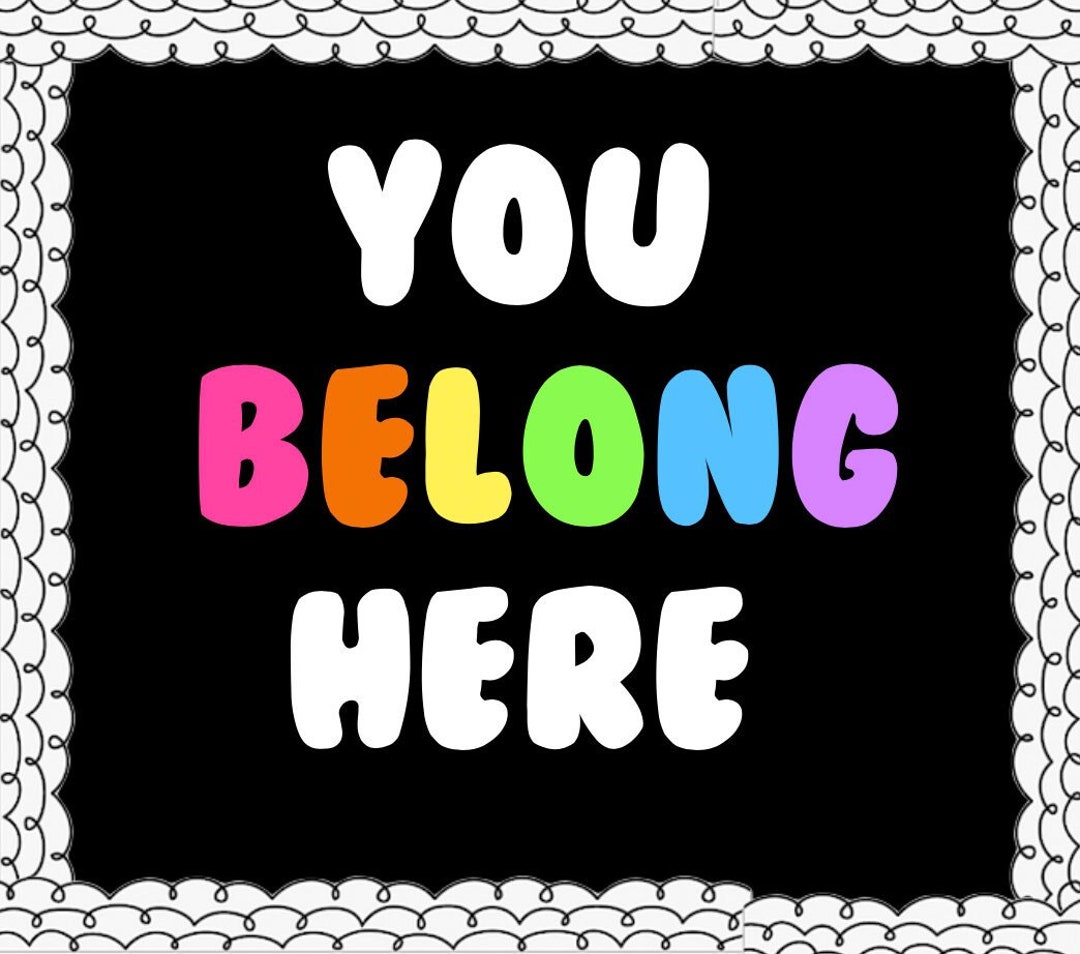 You Belong Here Bulletin Board, Printable File, Back to School, DIY - Etsy
