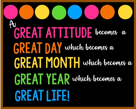 Positive Thoughts Bulletin Board Teacher Decor Classroom - Etsy