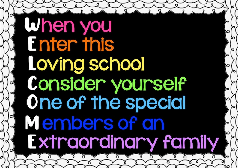Welcome Back Bulletin Board: School Decor (digital File) - Etsy