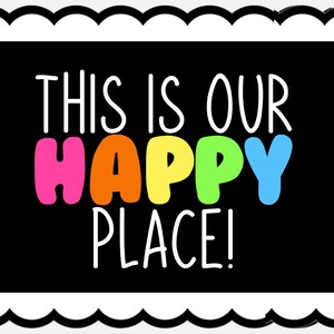 This is Our Happy Place Bulletin Board, Teacher Decor, Classroom Decor ...