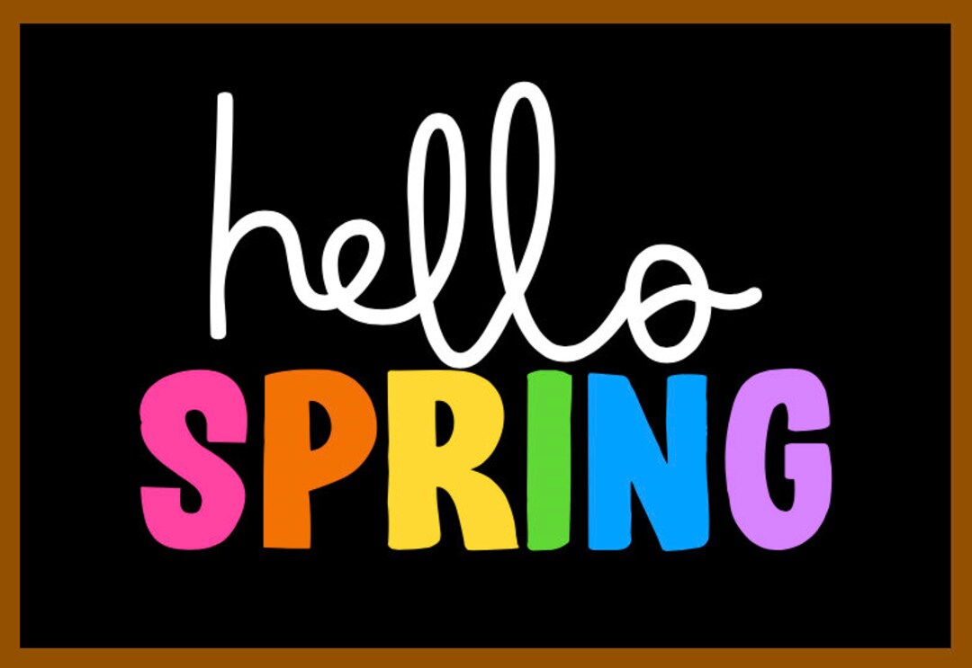 Hello Spring DIGITAL Bulletin Board DIY Bulletin Board - Etsy