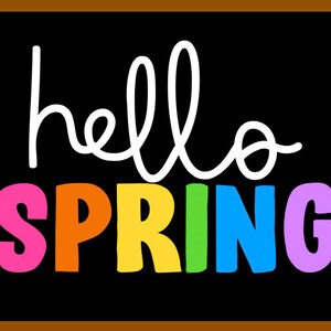 Hello Spring DIGITAL Bulletin Board DIY Bulletin Board | Etsy