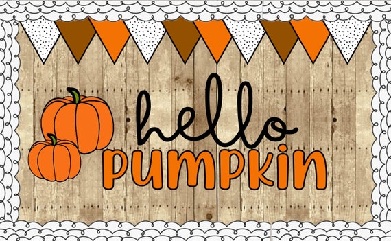 Hello Fall Printable Bulletin Board Digital File Fall Decor - Etsy