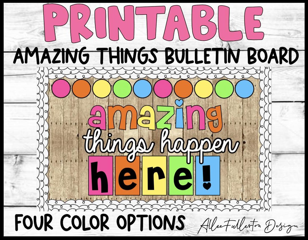 DIGITAL Bulletin Board, Amazing Things Happen Here, Teacher Decor ...