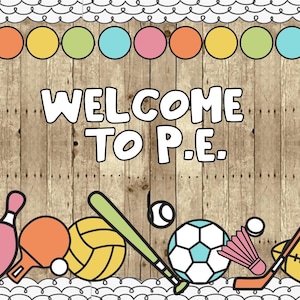 PE Bulletin Board Kit: Sports Theme Decor (printable PDF) - Etsy