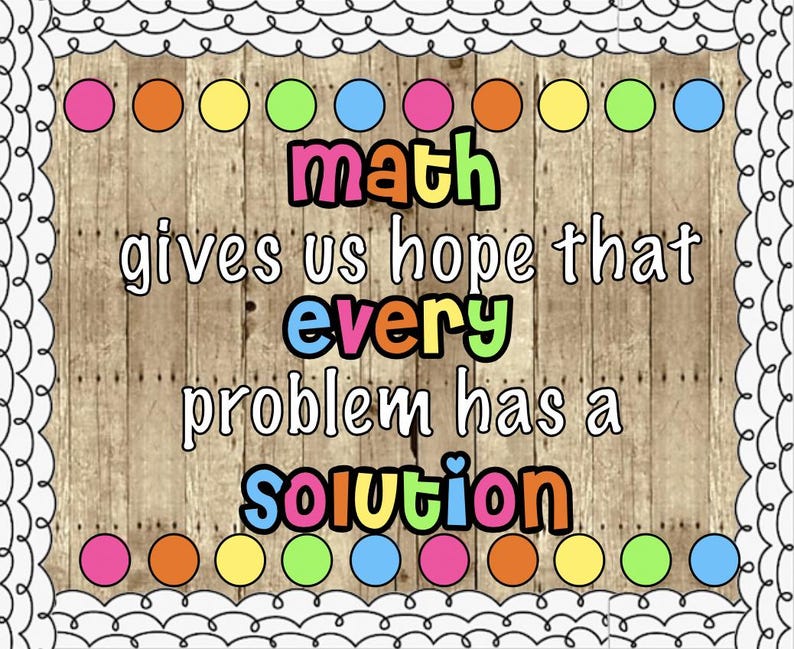 Math Bulletin Board, Digital File, Printable Classroom Decor - Etsy