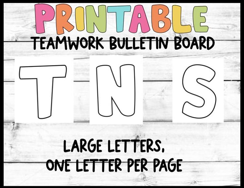 TEAMWORK Bulletin Board, Together Everyone Achieves More, Digital ...