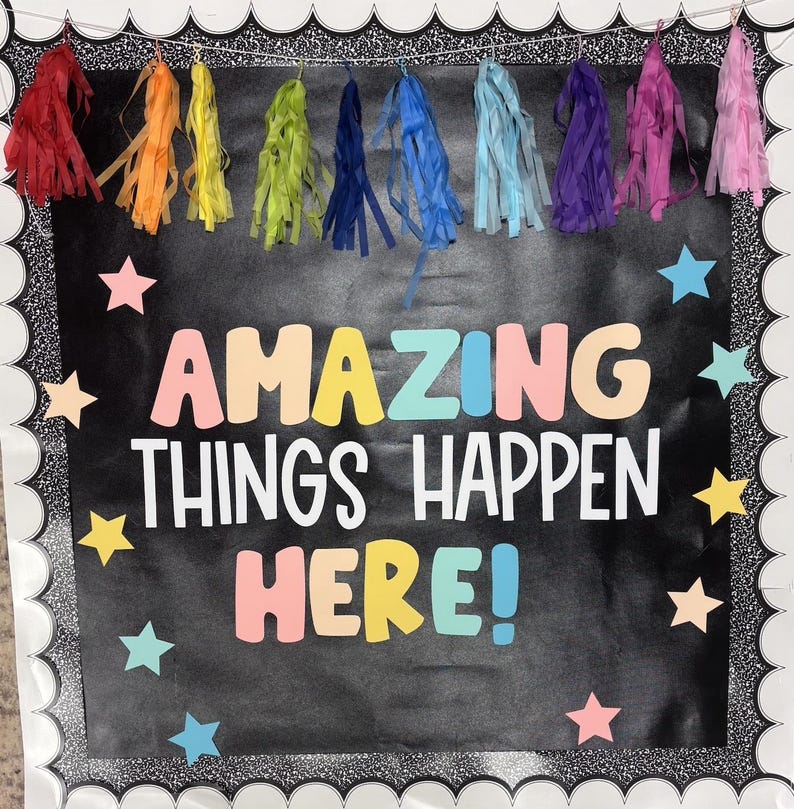 Amazing Things Happen Here, Bulletin Board Kit, Teacher Decor ...