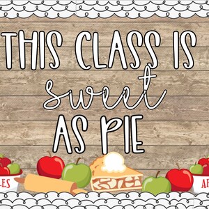 Sweet as Pie Bulletin Board Kit, Apple Themed, Printable Bulletin Board ...