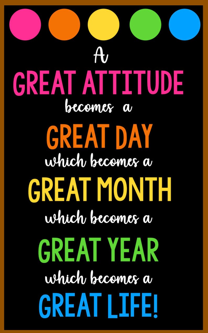 Positive Thoughts Bulletin Board Teacher Decor Classroom - Etsy