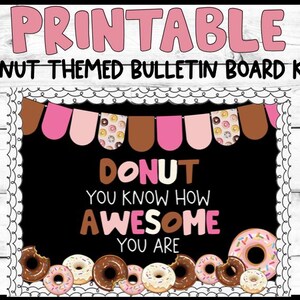Donut Themed Bulletin Board Kit: Teacher Resource (printable PDF) - Etsy