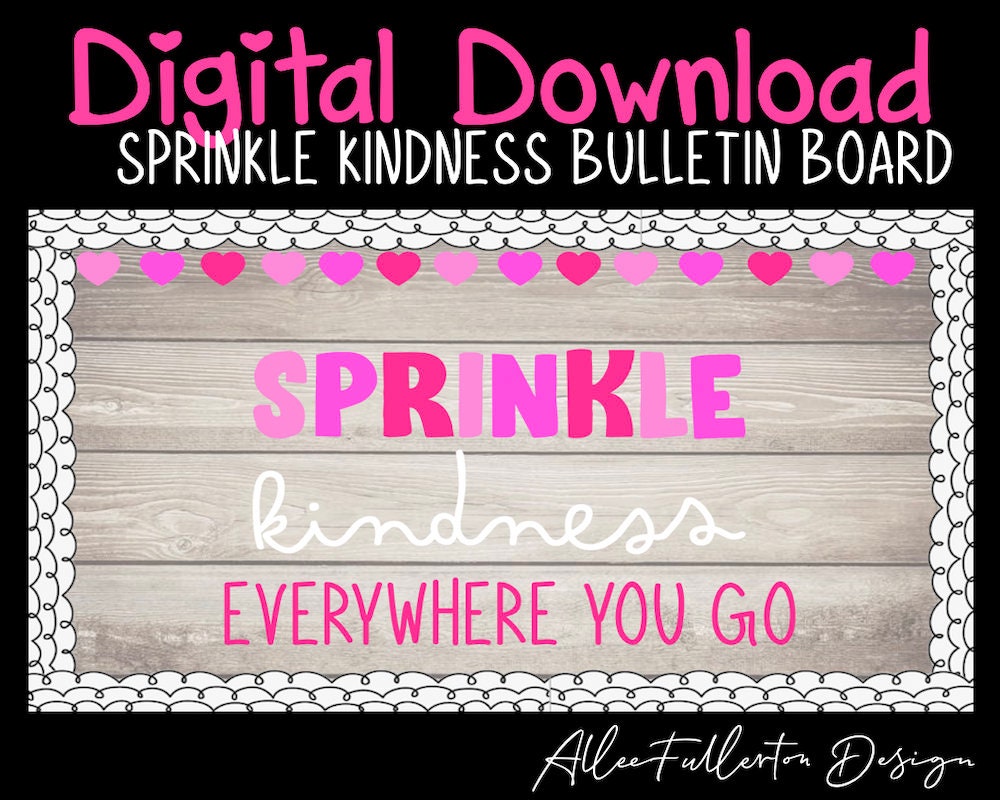 Prints Printable Bulletin Board Download Digital File Spread Kindness ...