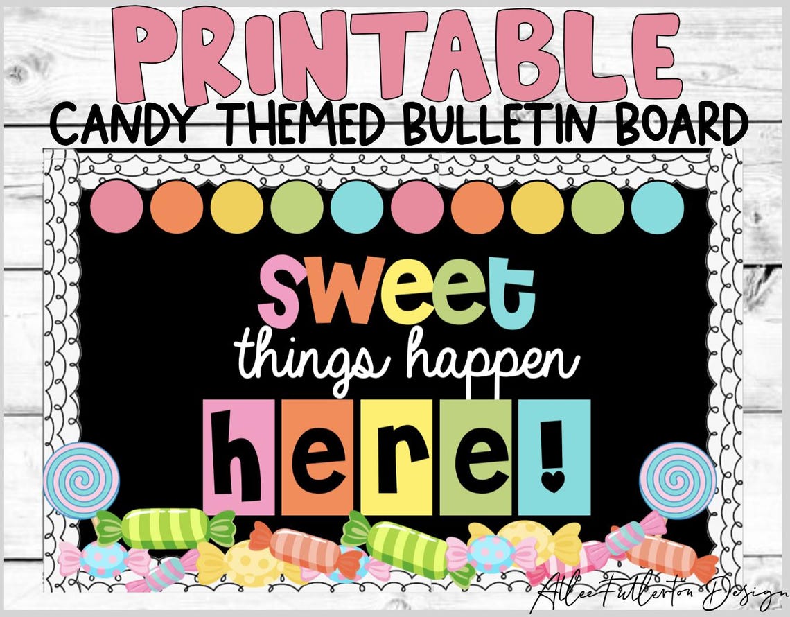 Candy Themed Classroom Decor Bundle (printable) - Etsy