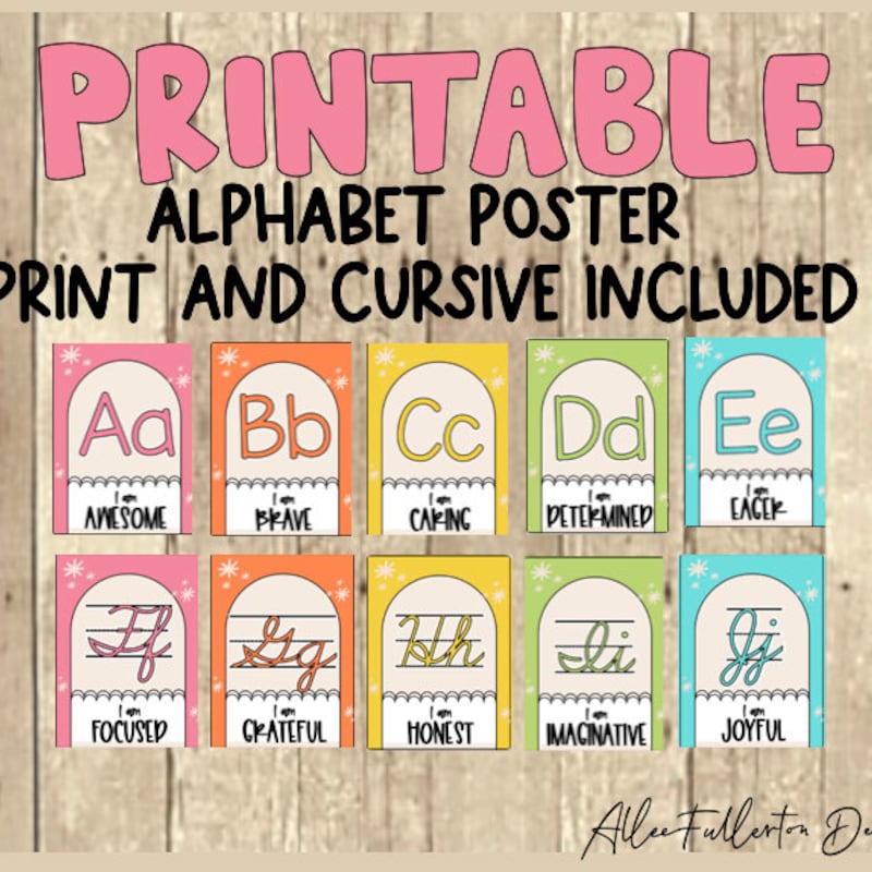 Cursive Alphabet - Etsy