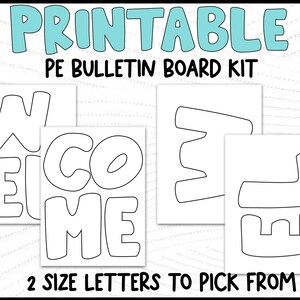 PE Bulletin Board Kit: Sports Theme Decor (printable PDF) - Etsy