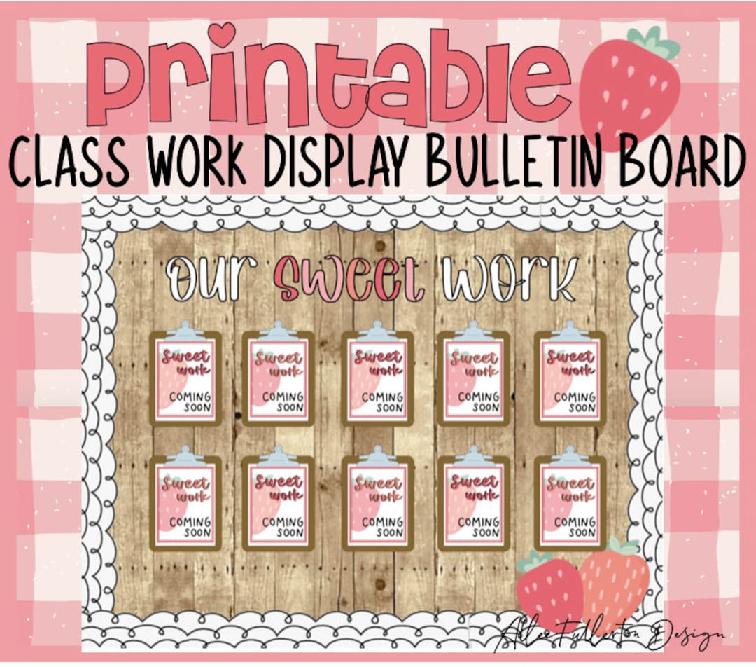 Strawberry Classroom Bulletin Board Decor (digital Download) - Etsy