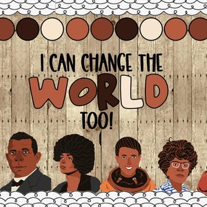 Black History Month Printable Bulletin Board Kit: Writing Activity ...