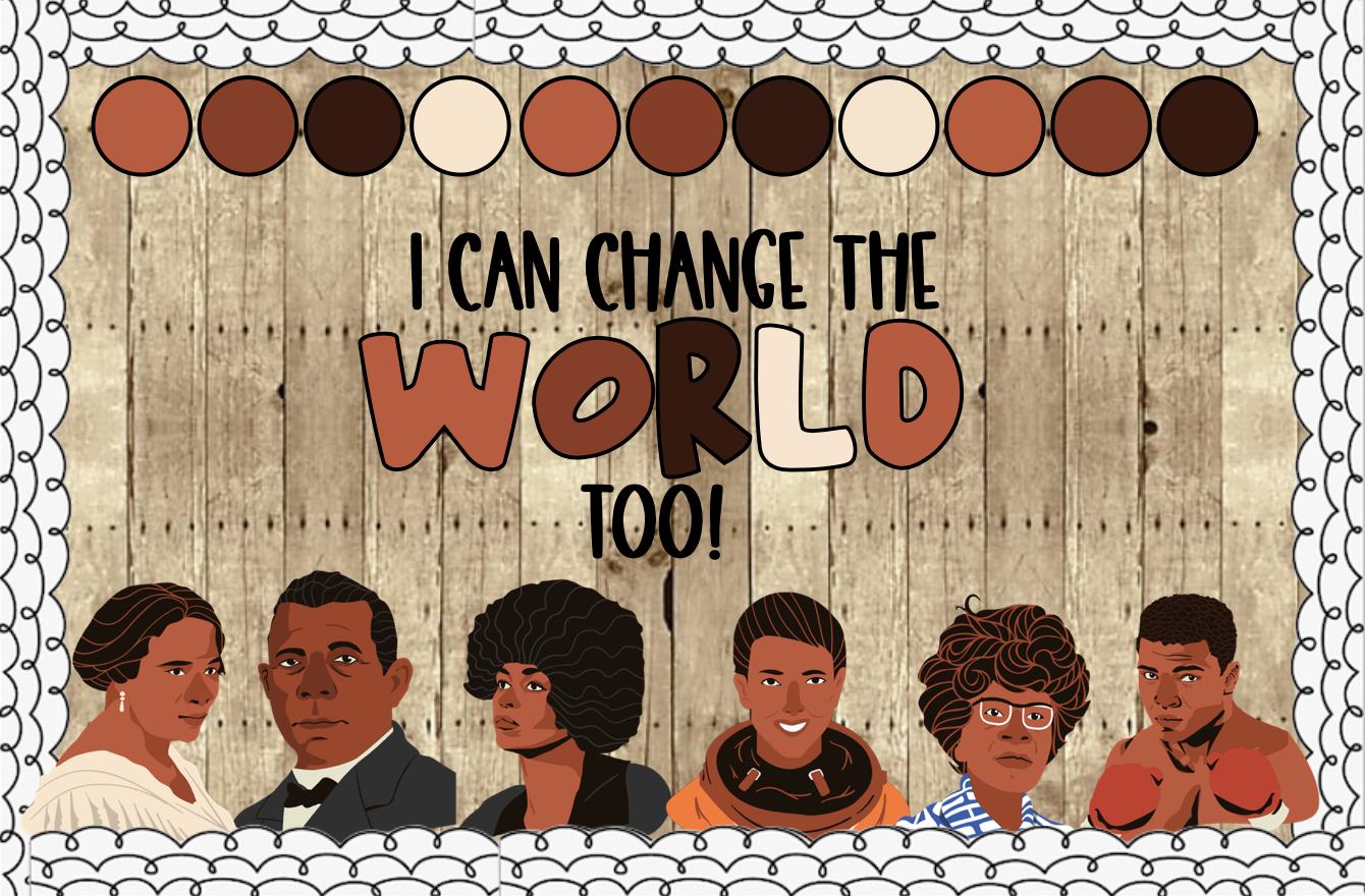 Black History Month Printable Bulletin Board Kit: Writing Activity ...