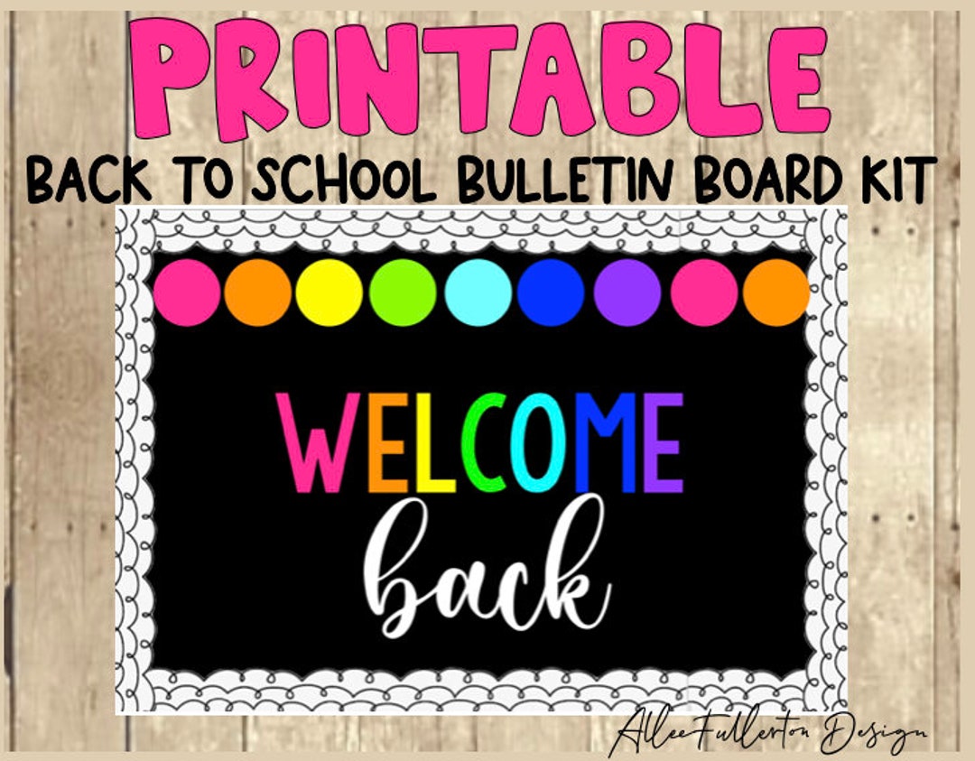 Welcome Back Bulletin Board: DIY Teacher Decor (digital Download) - Etsy