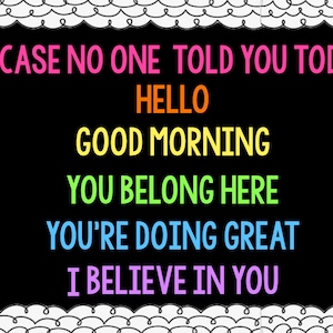 Encouragement Bulletin Board Printable: Classroom Decor (digital File ...