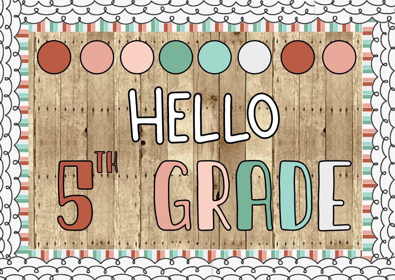 Hello Grade Level, Welcome Sign, Back to School - Etsy
