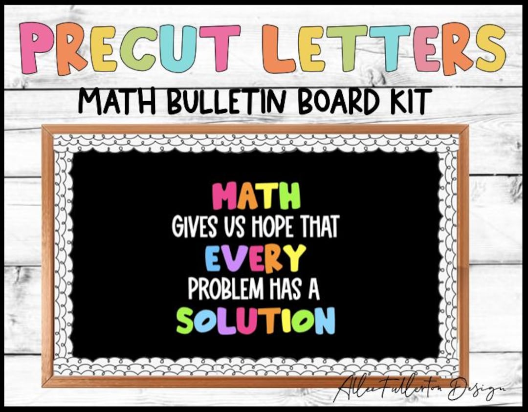 Math Gives Us Hope Bulletin Board Kit: Precut Classroom Decor - Etsy